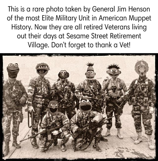 This is a rare photo taken by General Jim Henson of the most Elite ...