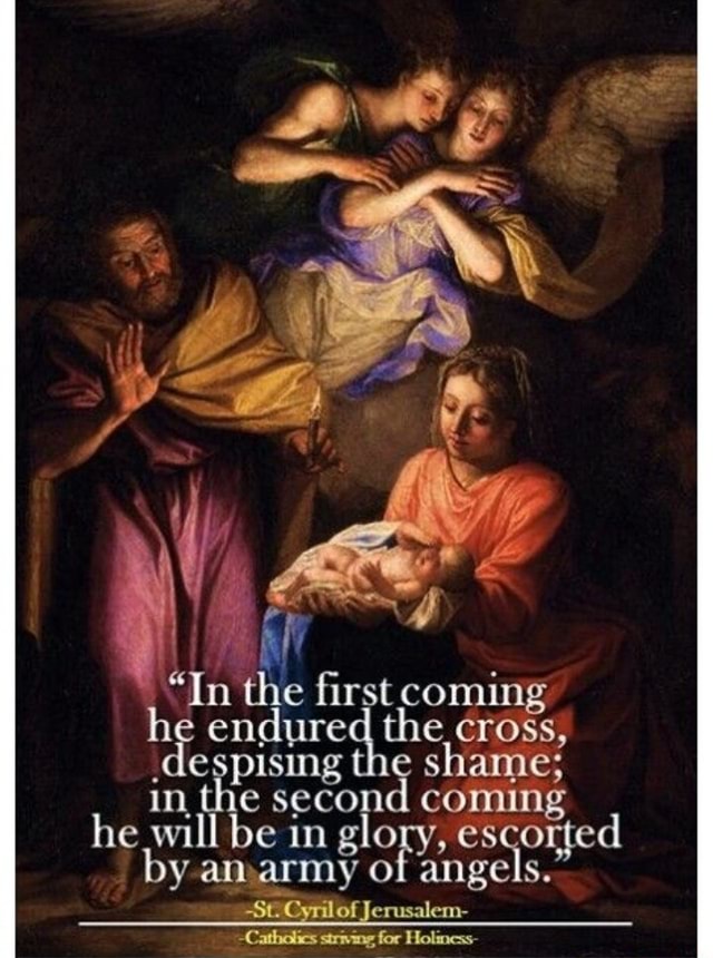 "In the first coming he endured the cross, espising the shame?! im e ...