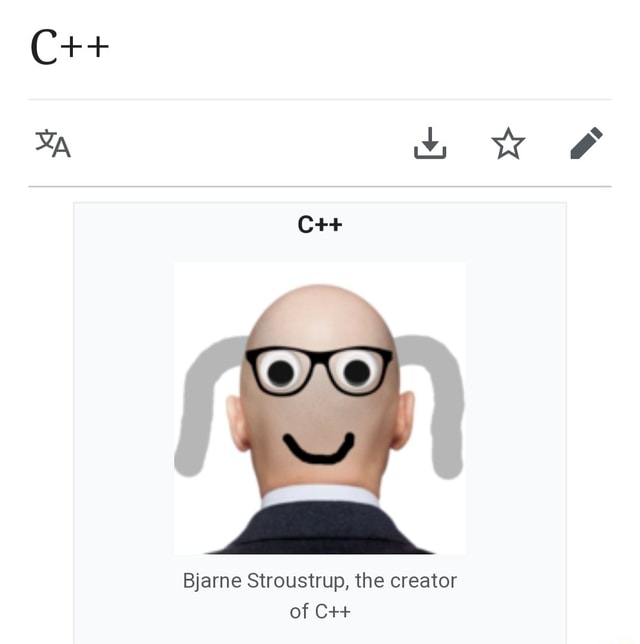 Ww & Bjarne Stroustrup, the creator of C++ - iFunny