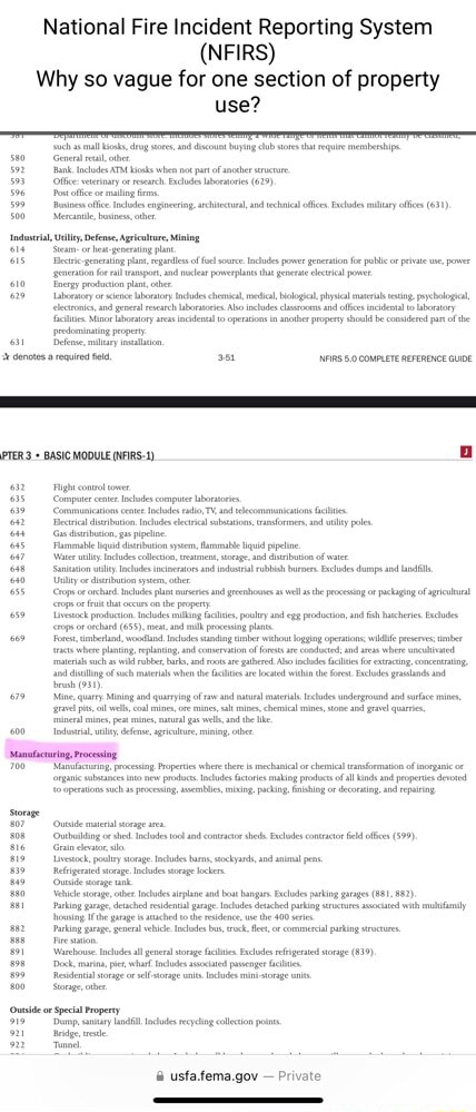 National Fire Incident Reporting System (FIRS) Why so vague for one ...