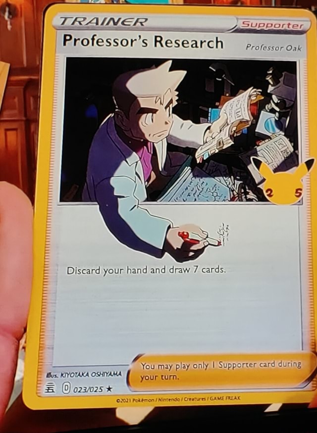 TRAINER EF" Supporter Professor Oak Professor's Research Discard your ...
