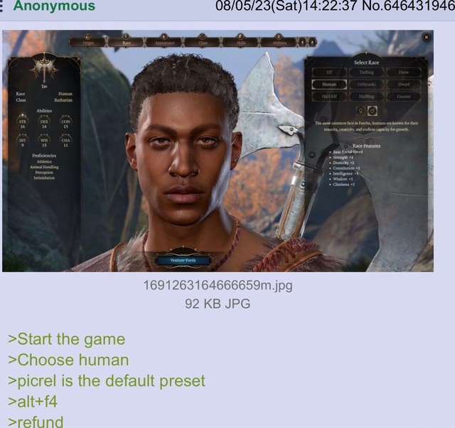 Anonymous NO.646431946 1691263164666659m.jpg 92 KB JPG >Start the game ...