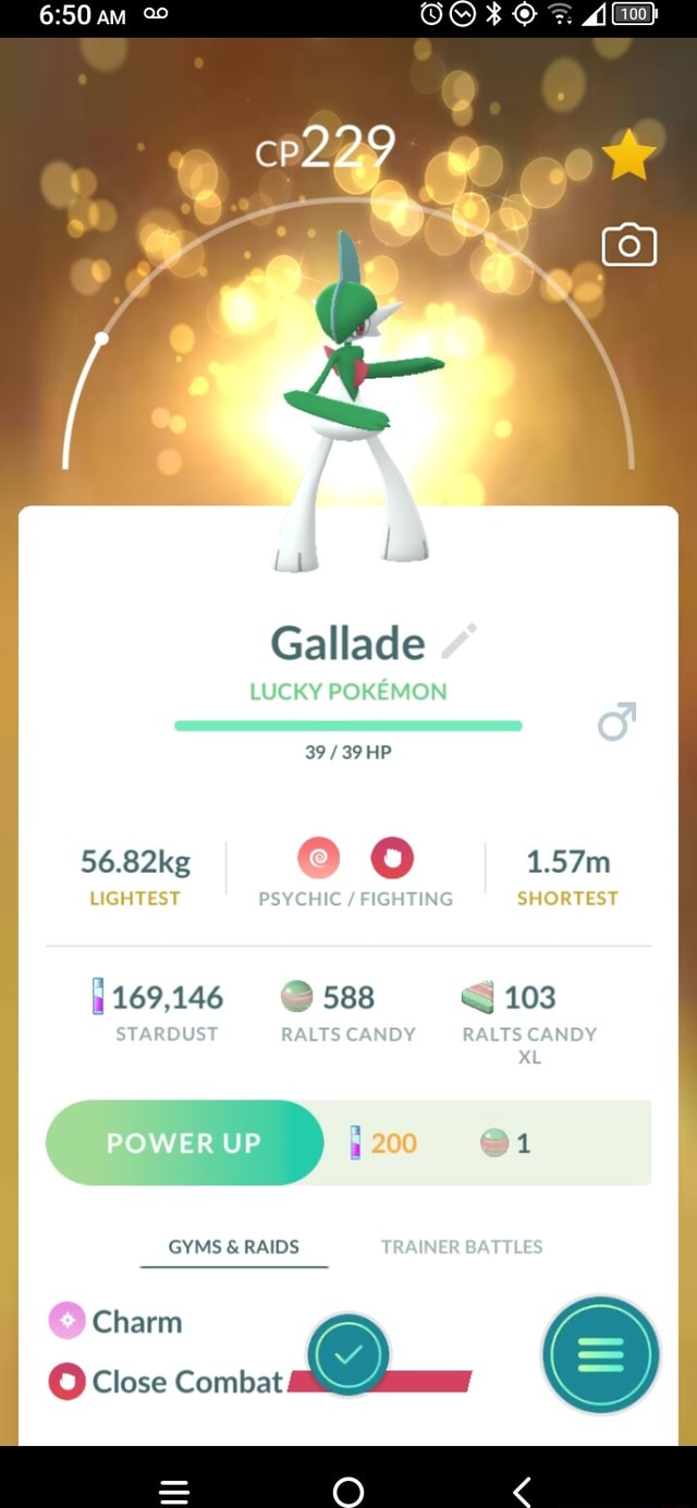 Am Gallacle LUCKY POKEMON 39 39 HP. 56.82kg I LIGHTEST PSYCHIC FIGHTING ...