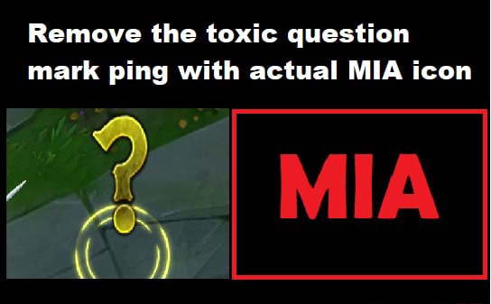 Remove the toxic question mark ping with actual MIA icon I MIA - iFunny