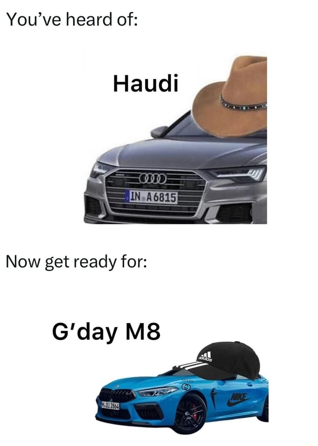 You've heard of: Haudi Now get ready for: G'day MS - iFunny