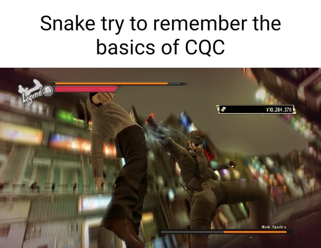 Snake try to remember the basics of CQC - iFunny