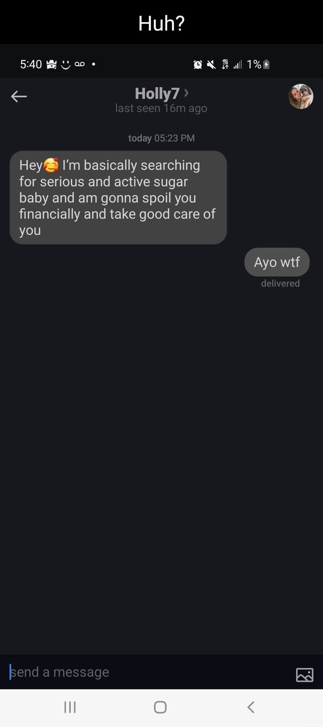 Huh? By & Holly7 " last seen ago today PM I'm basically searching for ...