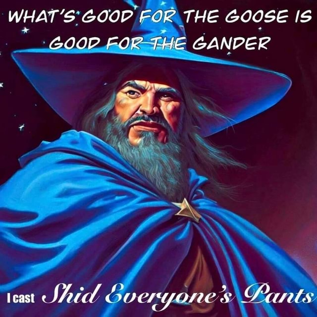 WHAT'S GOOP FOR THE GOOSE IS GOOP FOR THE GANDER teast Gvery Prrsets ...