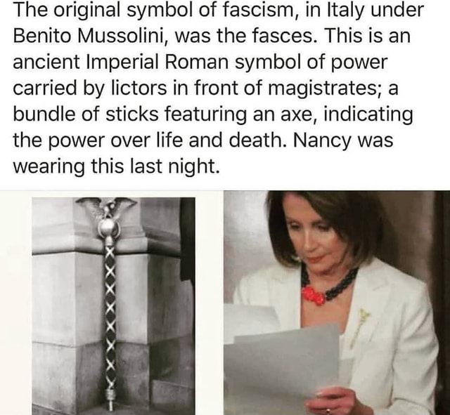 The original symbol of fascism, in Italy under Benito Mussolini, was ...