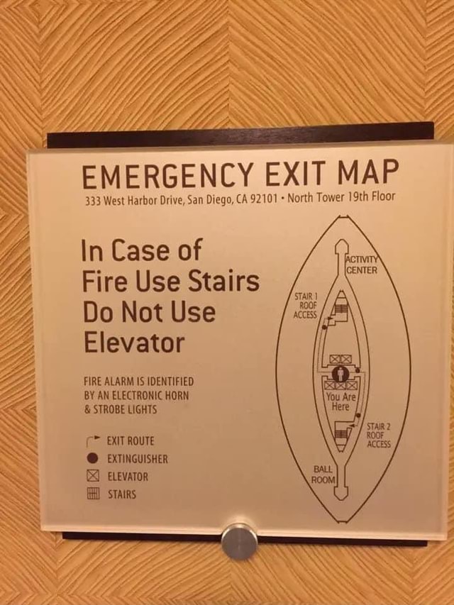EMERGENCY EXIT MAP 333 West Harbor Drive, San Diego, CA 92101 North ...