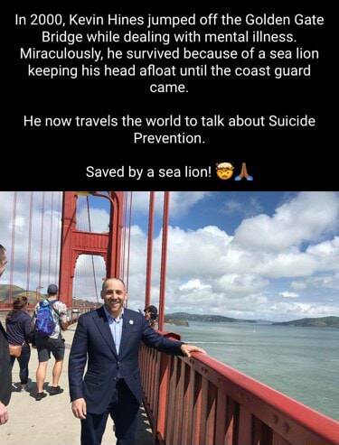 In 2000, Kevin Hines jumped off the Golden Gate Bridge while dealing ...