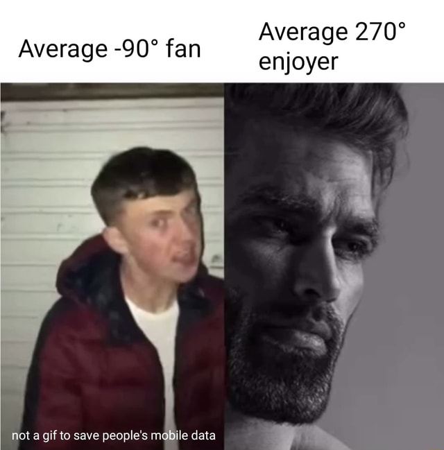 Average enjoyer Average fan Not a gif to save people's mobile data - iFunny