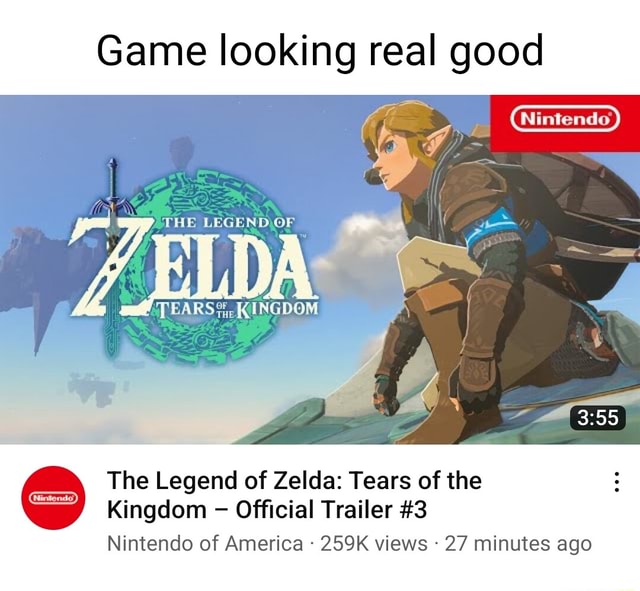 Game looking real good THE LEGE OF The Legend of Zelda: Tears of the ...