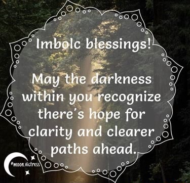 Imbolc blessings! May the darkness within you recognize there's hope ...