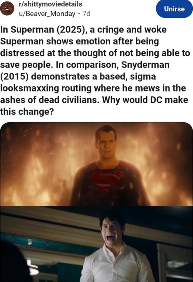 Unirse In Superman (2025), a cringe and woke Superman shows emotion ...