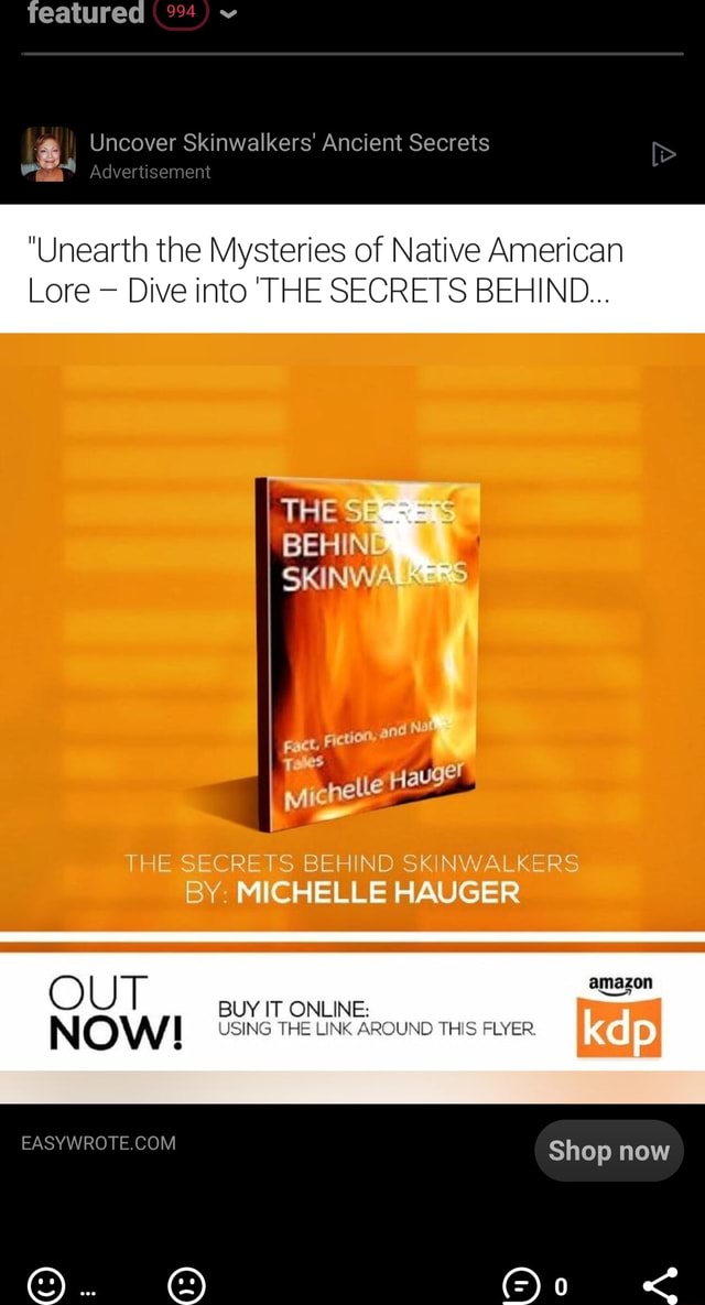 Featured Uncover Skinwalkers' Ancient Secrets Advertisement "Unearth ...