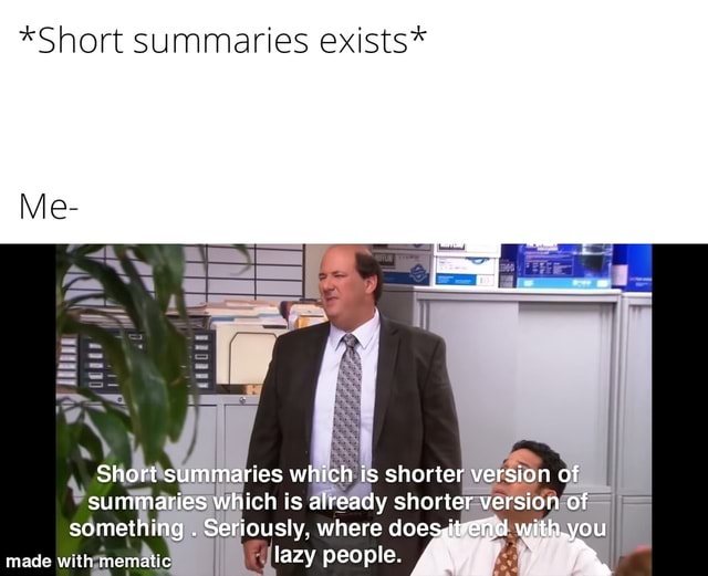  Short Summaries Exists Ss Short Summaries Which Is Shorter Version