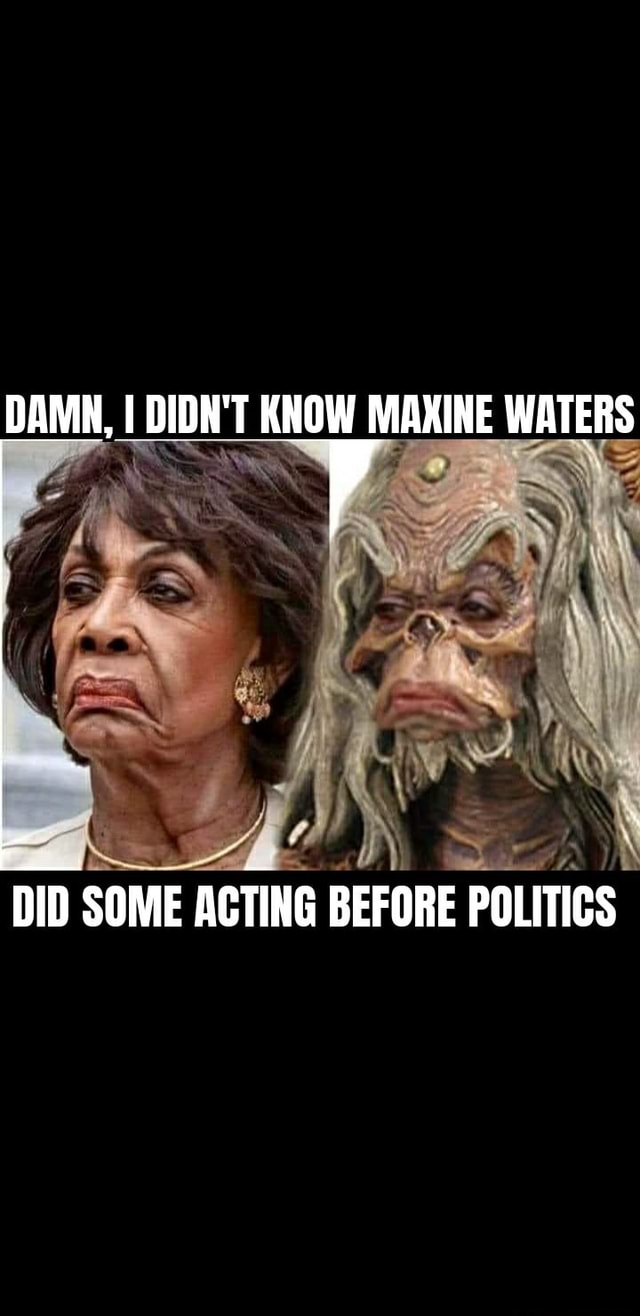 DAMN, I DIDN'T KNOW MAXINE WATERS DID SOME ACTING BEFORE POLITICS ...