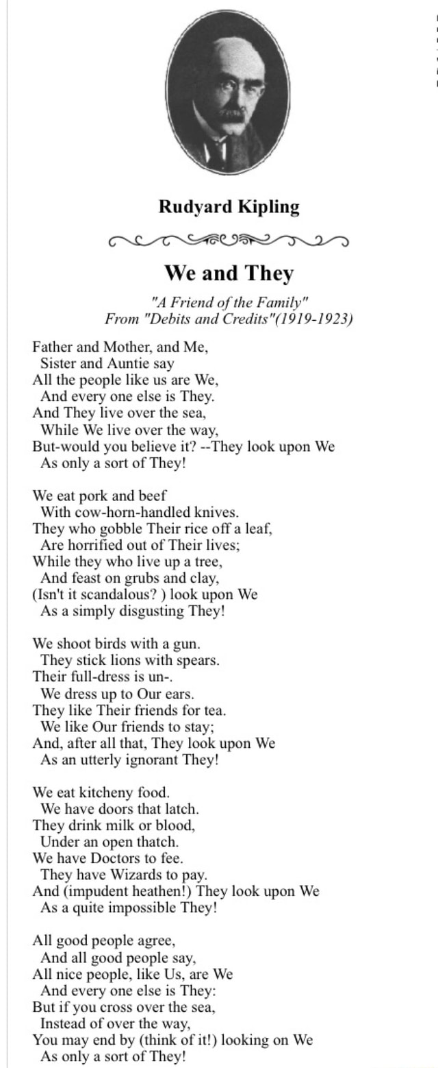 Rudyard Kipling ONT NSEOURRIIN We and They "A Friend of the Family ...
