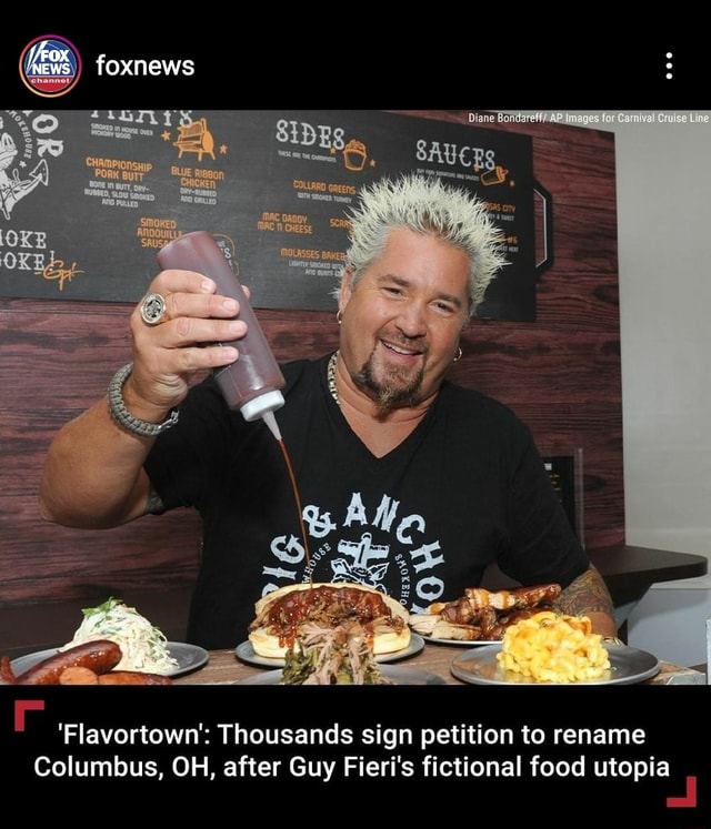 'Flavortown': Thousands sign petition to rename Columbus, OH, after Guy ...