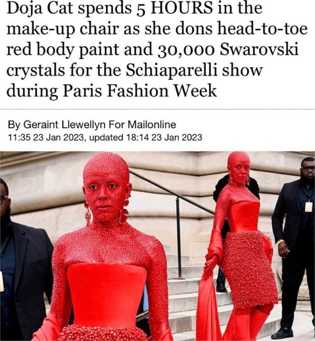 Doja Cat spends 5 HOURS in the make-up chair as she dons head-to-toe ...