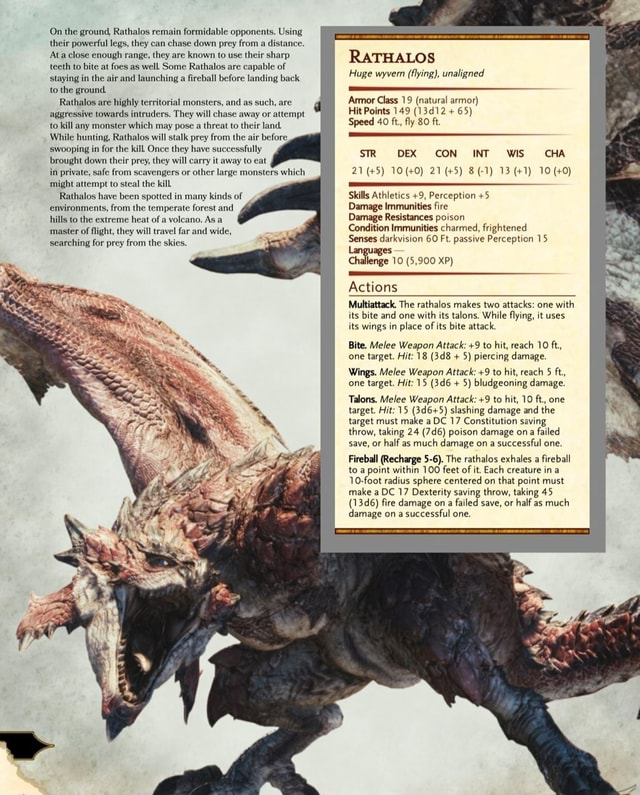 On the ground, Rathalos remain formidable opponents. Using their ...