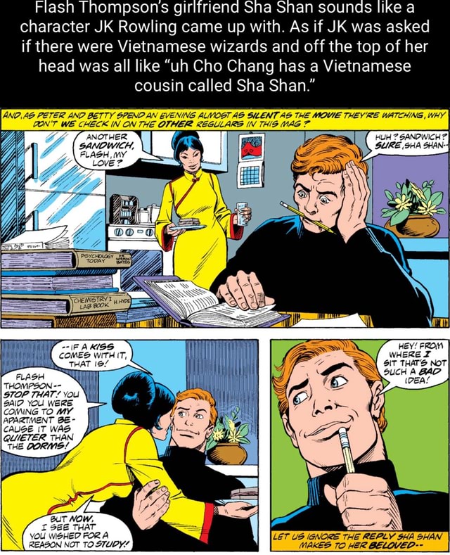 Flash Thompsons girlfriend Sha Shan sounds like character JK Rowling ...