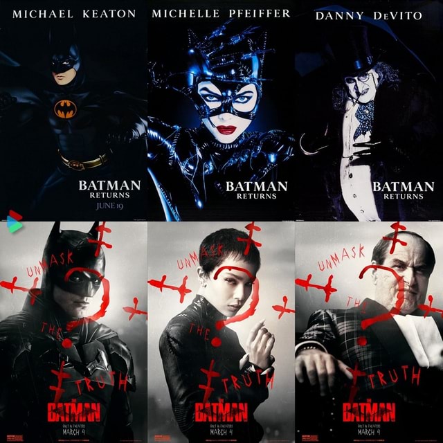 MICHAEL KEATON MICHELLE PFEIFFER DANNY DEVITO BATMAN BATMAN BATMAN ...
