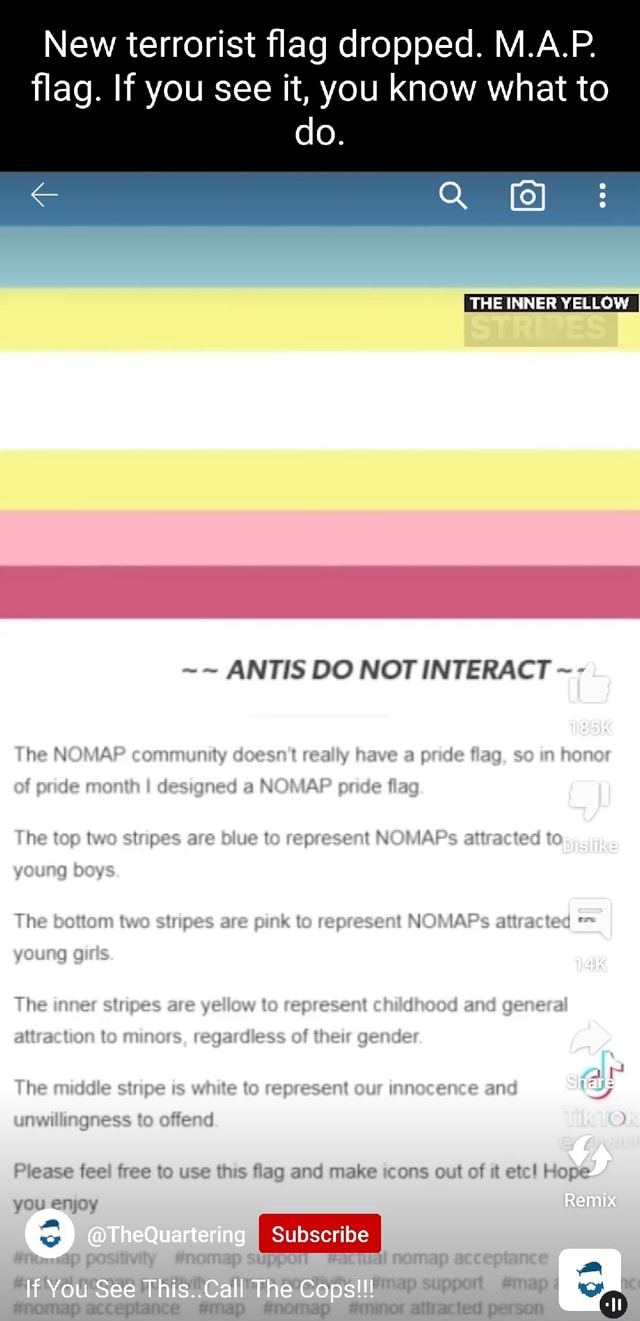 New terrorist flag dropped. M.A.P. flag. If you see it, you know what ...