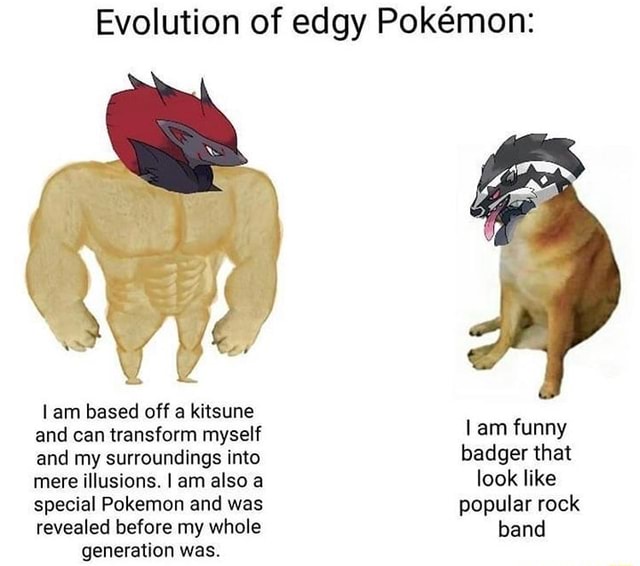 Evolution of edgy Pokémon: - iFunny