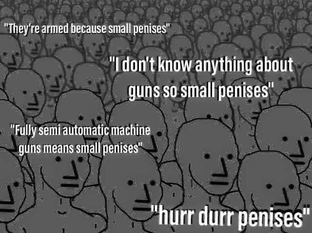 Guns so small penises' "Fully semi automatic machine guns means small ...