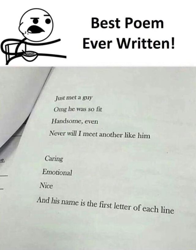 Best Poem Ever Written! - iFunny