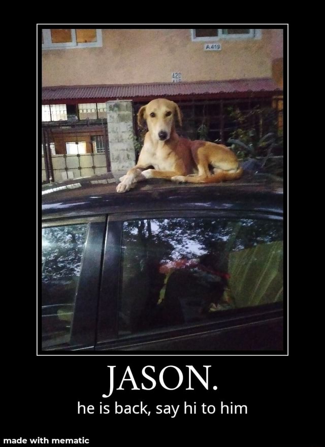 JASON. he is back, say hi to him - iFunny