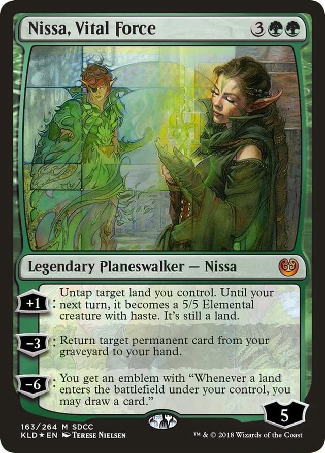 Nissa, Vital Force legendary Planeswaller Nissa Untap target land you ...