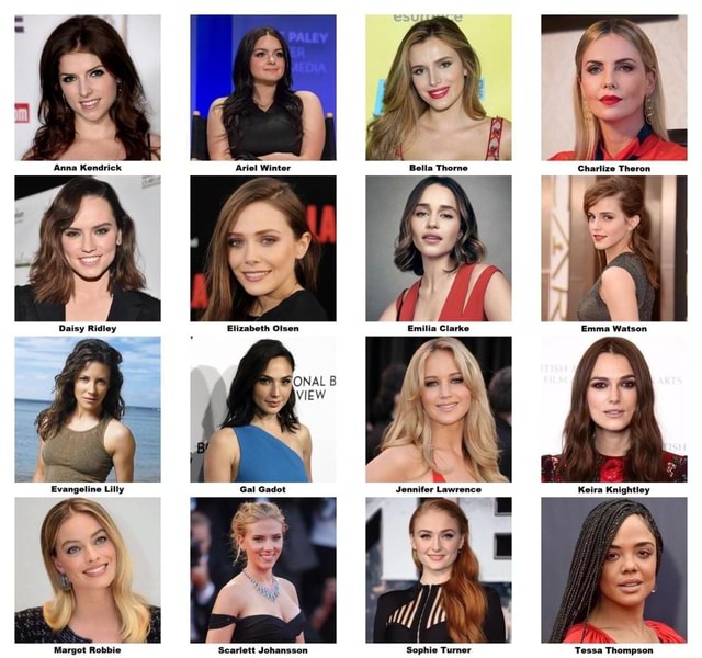 Anna Kendrick Daisy Ridley Elizabeth Olsen Emma Watson ONAL B VIEW Gal ...