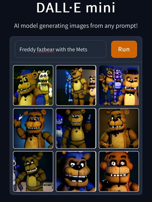 Mini Al model generating images from any prompt! Freddy fazbear with ...