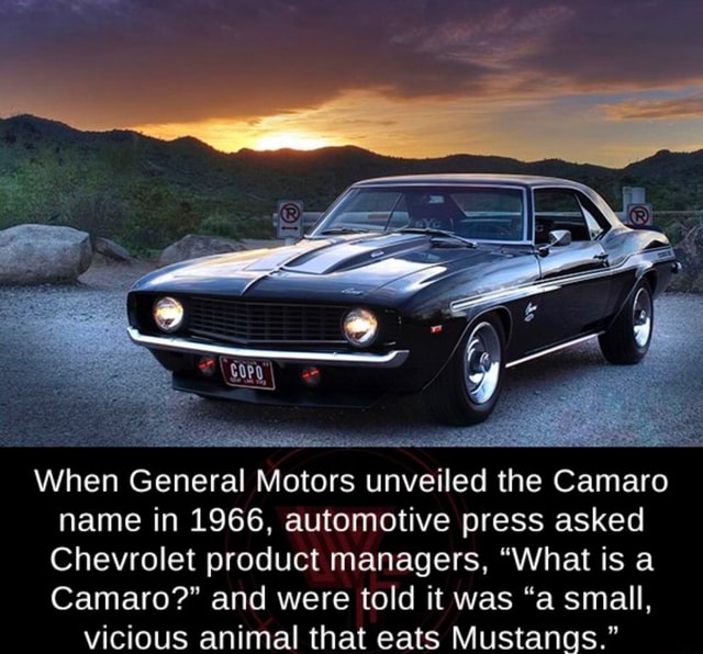 When General Motors unveiled the Camaro name in 1966, automotive press ...