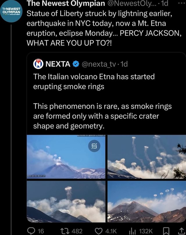 The Newest Olympian @NewestOly...- Statue of Liberty struck by ...