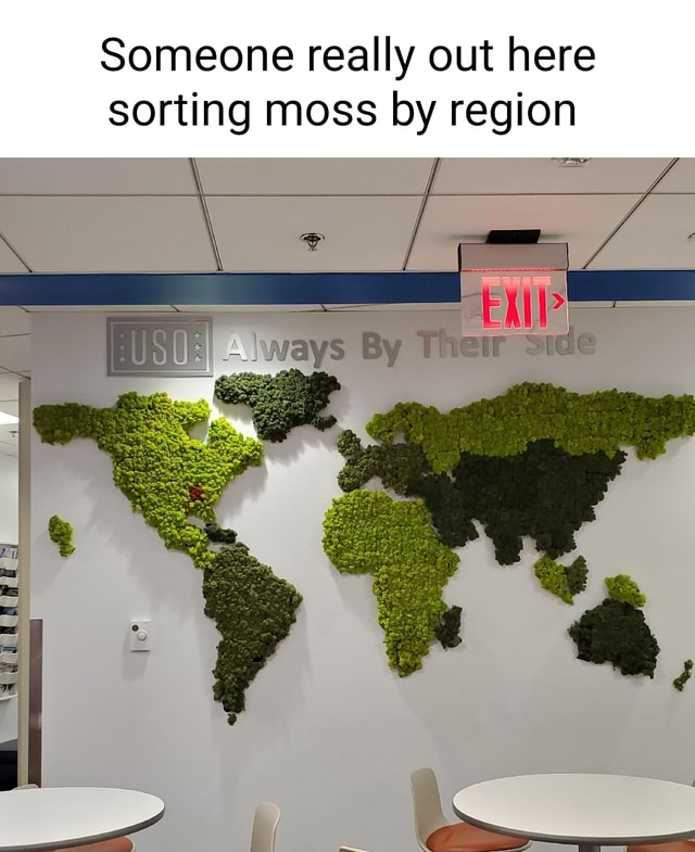 Someone really out here sorting moss by region NA ys By Their side __al ...
