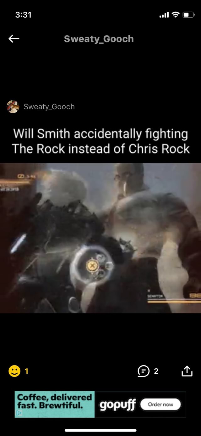 All Sweaty_Gooch Sweaty_Gooch Will Smith accidentally fighting The Rock ...