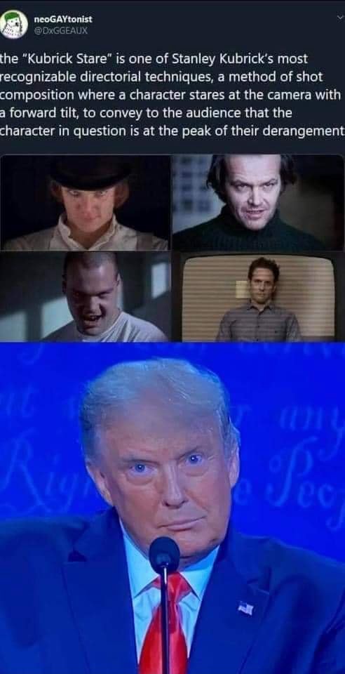 NeoGAYtonist '@DxGGEAUX the "Kubrick Stare" is one of Stanley Kubrick's ...