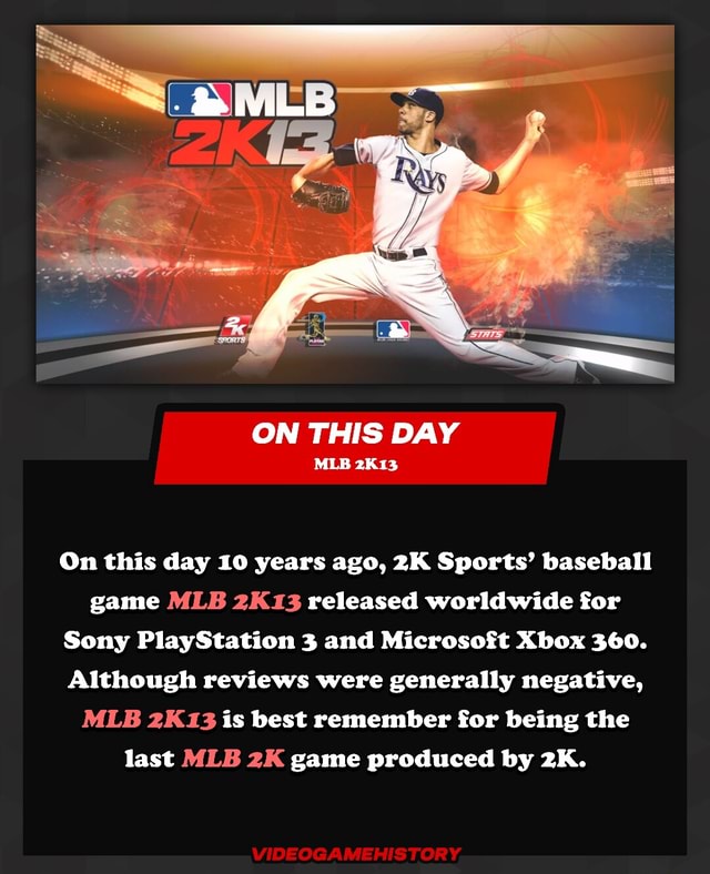 ON THIS DAY MLB 2K13 On this day 10 years ago, Sports' baseball 3 ...