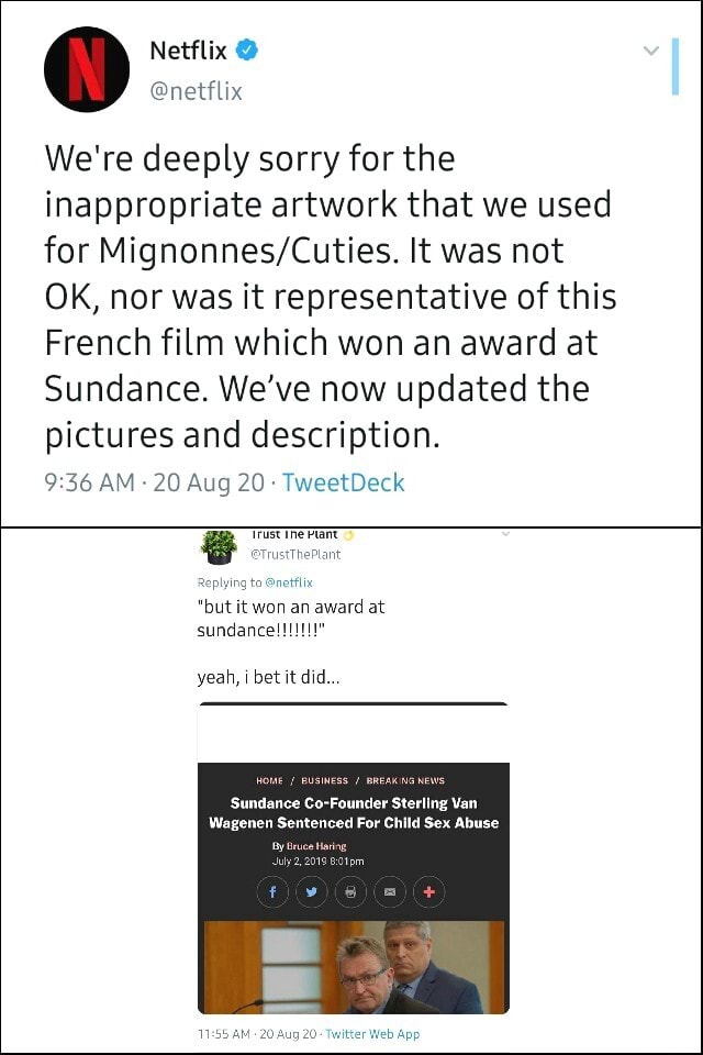 Netflix @ @netflix We're deeply sorry for the inappropriate artwork ...