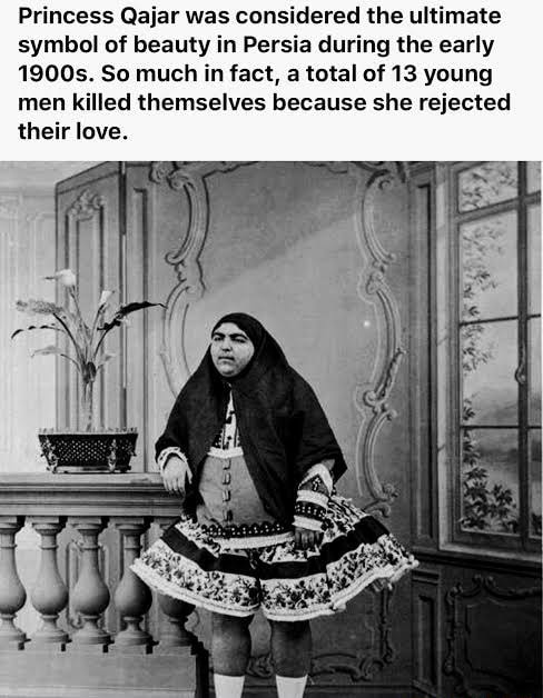 Princess Qajar was considered the ultimate symbol of beauty in Persia ...