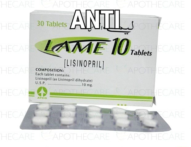 30 Tablets LAME 10. Tablets STO TI} contain: Lisinopril (as Lisinopril ...