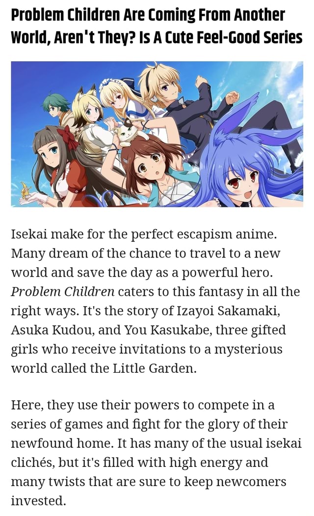 Problem Children Are Coming From Another World, Aren't They? Is A Cute ...