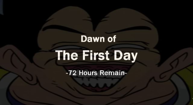 Dawn of The First Day -72 Hours Remain- - iFunny