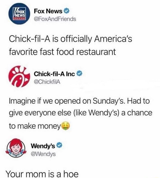 Fox News Chick-fil-A is officially America's favorite fast food restaurant Chick-fil-A Inc ...