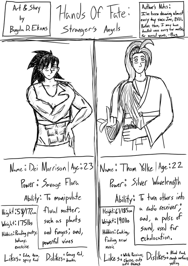 Dei Morrison & Thom Yolke // Character Profiles - Act & Story by Bogyle ...