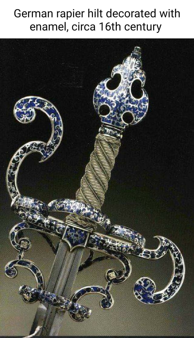 German rapier hilt decorated with enamel, circa 16th century - iFunny